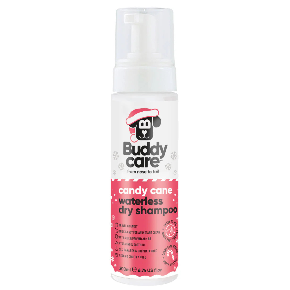 Candy Cane Waterless Dry Dog Shampoo 200ml – Perfectly Pawsome